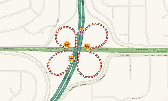All Curved “Cloverleaf” Ramps at Route 53/Palatine Rd Closing Today ...